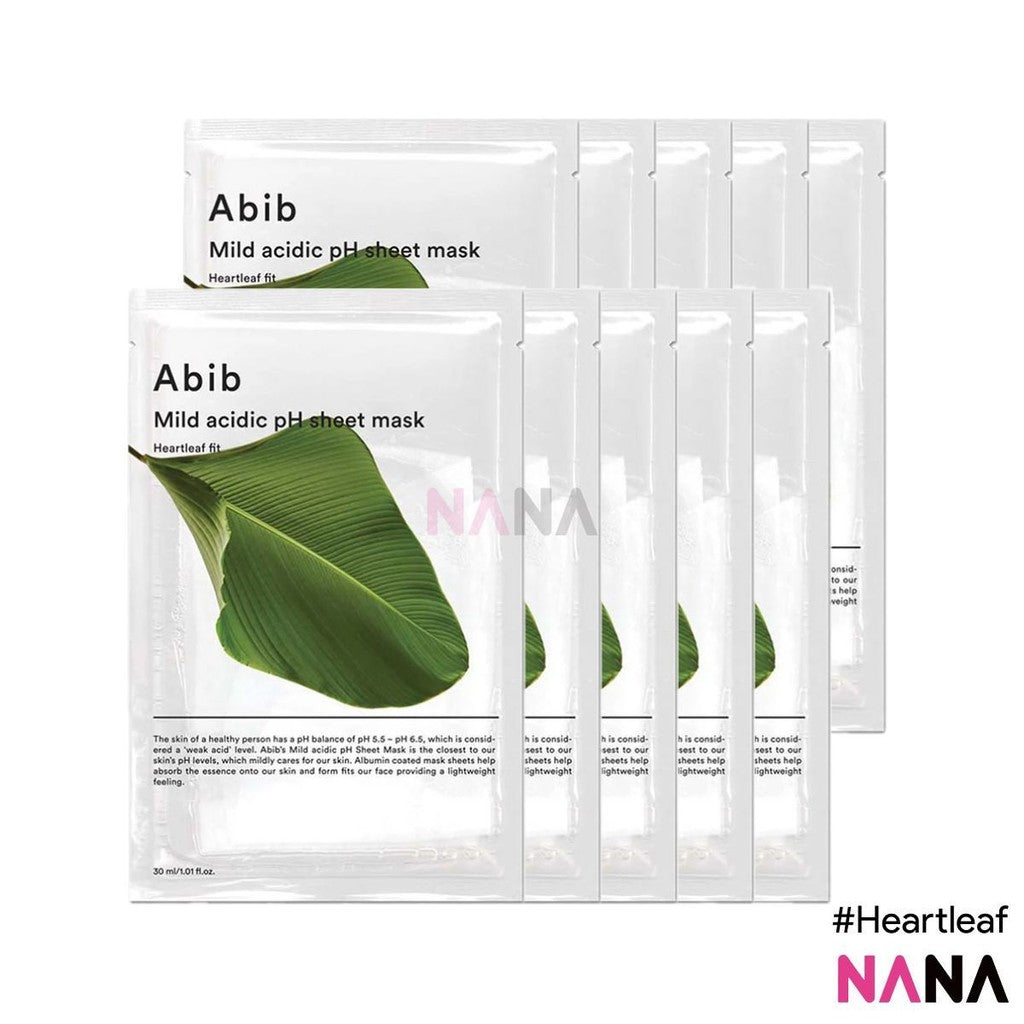 Abib Mild Acidic pH Sheet Mask Heartleaf Fit 10Sheets/box – NANA MALL