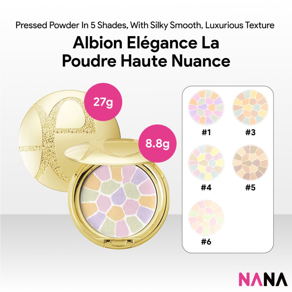Albion Elégance La Poudre Haute Nuance Pressed Face Powder [#1, 3, 4 ...