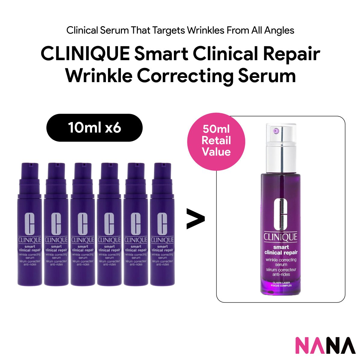 CLINIQUE Smart Clinical Repair Wrinkle Correcting Serum Sample Pack (1 ...