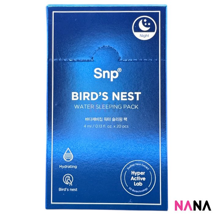 SNP Bird's Nest Water Sleeping Pack 4ml x 20szt. – NANA MALL