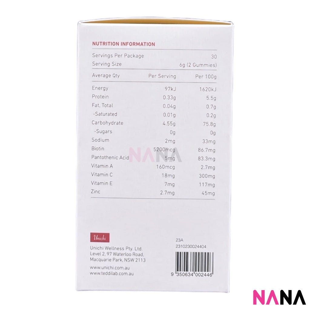 Unichi Teddi Lab Hair Boost Gummy Biotin Zinc – NANA MALL
