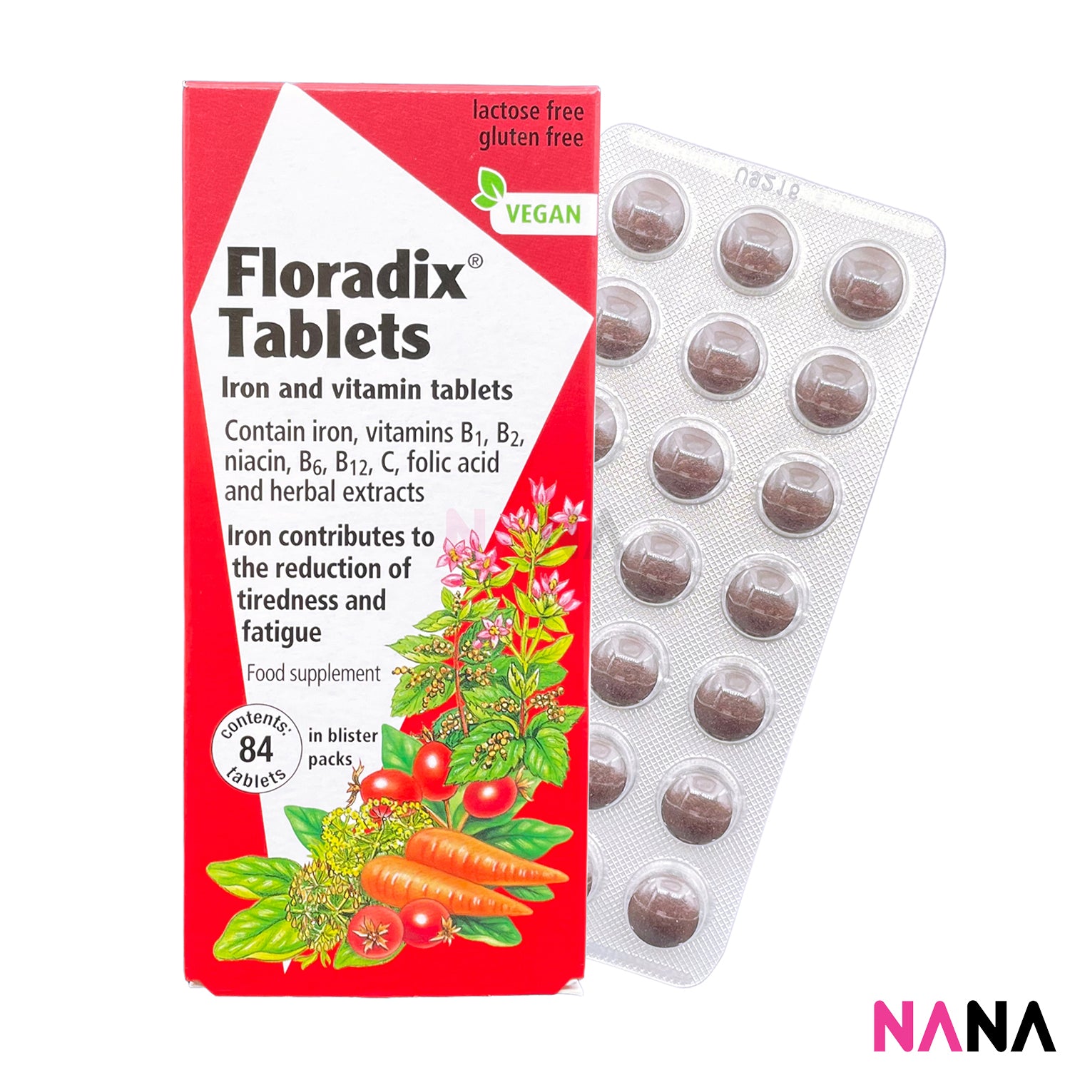 Floradix Iron & Vitamin Tablets 84 Tablets – NANA MALL