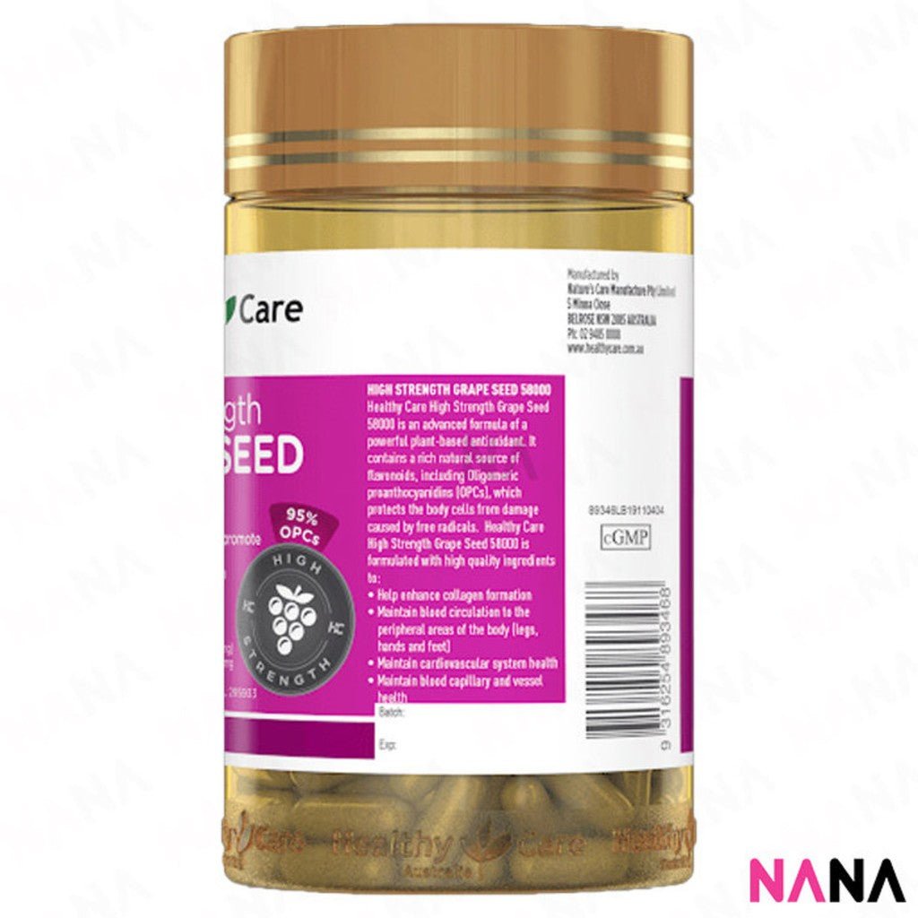 Healthy Care Grape Seed Extract 58000mg 200 Capsules – NANA MALL