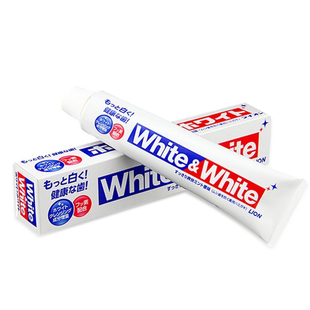LION White & White Toothpaste (Clean Fresh Mint) 150g x 2pcs – NANA MALL