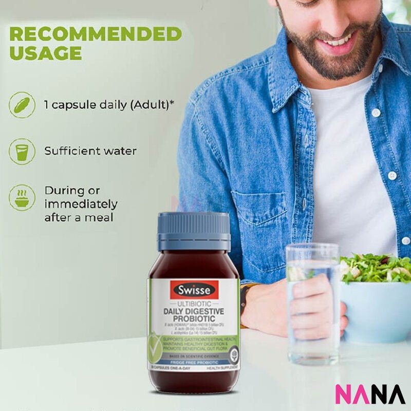 Swisse Ultibiotic Daily Digestive Probiotic 30 Capsules – NANA MALL